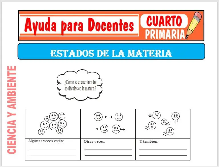 Estados de la Materia para Cuarto de Primaria – Ayuda para Docentes