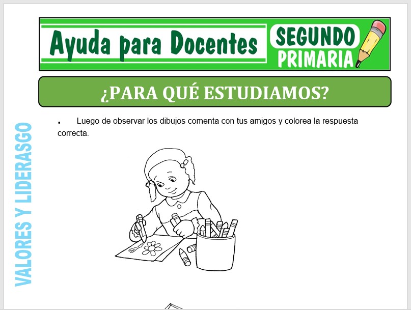 Valores y Liderazgo para Segundo de Primaria – Ayuda para Docentes