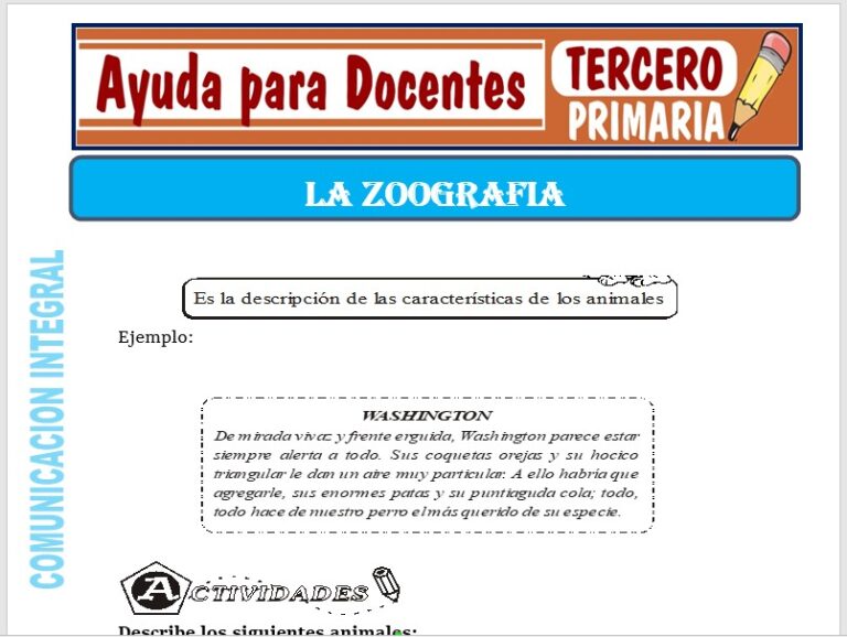 La Zoografía para Tercero de Primaria – Ayuda para Docentes